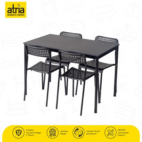 Promo Atria Meja Makan Mira Set 1 Meja + 4 Kursi TH1267 110x67x75Cm ...