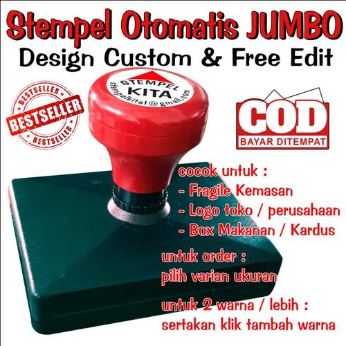 Promo stempel otomatis besar untuk legalisir, box makanan dan kardus ...
