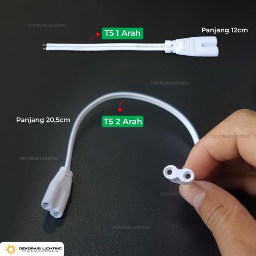 Jual Soket T5 sambungan kabel fiting 1arah 2arah konektor 8 dekor ...