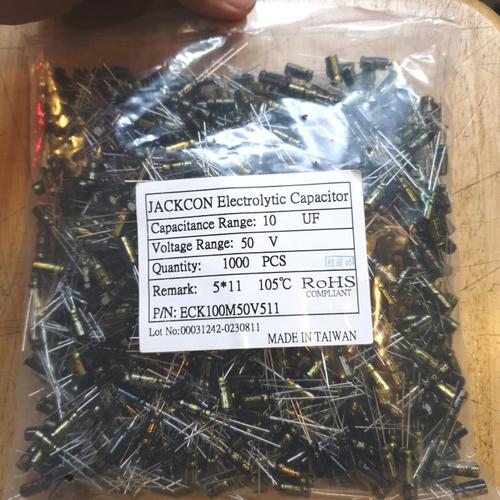Jual Elco 10uf 50v merk JACKCON gold | kapasitor elko 10 mikro 50 volt - Jakarta Barat - mega ...
