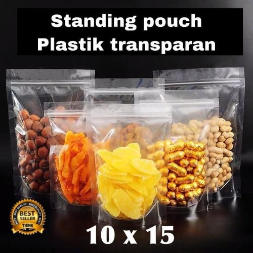 Jual Plastik Standing Pouch Bening Packaging Snack Makanan Ziplock ...