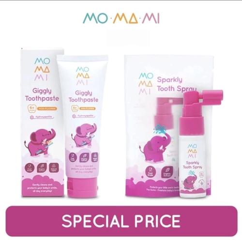 Promo Momami Sparkly Tooth Spray & Giggly Toothpaste - Tooth Spray ...