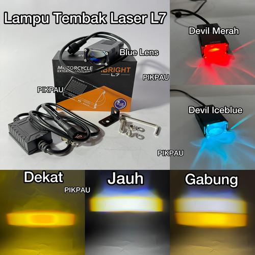 Jual IBRIGHT Lampu Tembak Laser Mini L7 Motor Dan Mobil - Devil Merah, Putih Putih - Jakarta ...