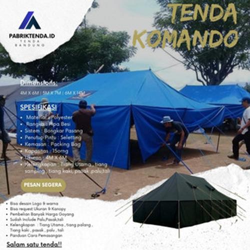 Jual Tenda Pleton Komando TNI MILITER BARRAK Ukuran 4x6 Gratis Logo ...