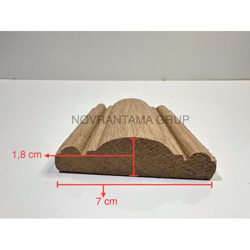 Jual Lis Profil Kayu Meranti AR68A (7x1,8cm) / Lis Kayu Moulding / List ...