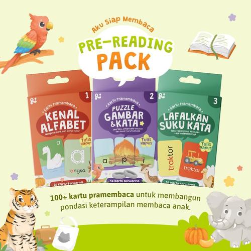 Jual Aku Siap Membaca Pre-Reading Pack/Flashcard PraMembaca/Flashcard Belajar Membaca/Flashcard ...