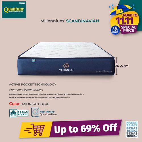 Promo Quantum Millennium Scandinavian - Hanya Kasur - Midnight Blue ...
