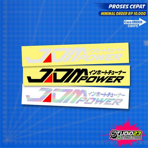 Jual Sticker JDM POWER Hologram, Cutting stiker JDM POWER Japan - Putih ...