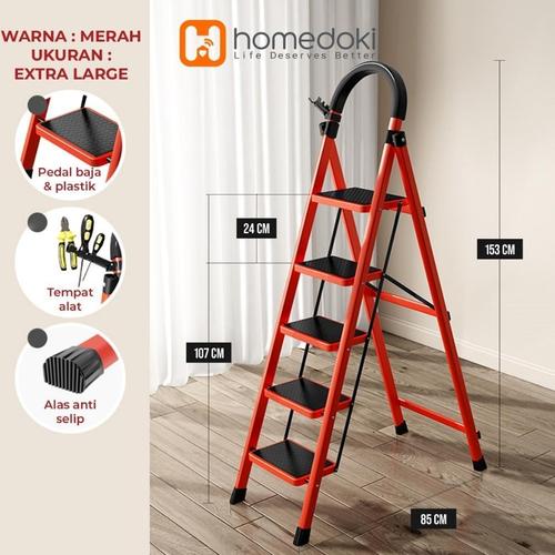Jual Tangga Rumah Lipat Tangga Besi Lipat 3/4 Step Household Steel ...