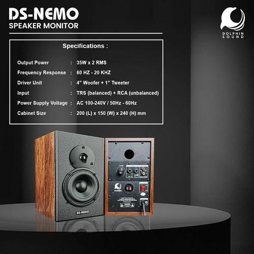 Jual ** Dolphin Sound DS-NEMO 4" BOOKSELF STEREO New Release Speaker ...