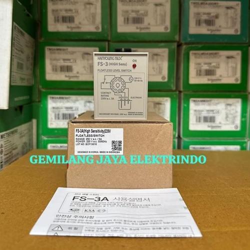 Jual HANYOUNG FS-3A FLOATLESS SWITCH WATER LEVEL CONTROL (WLC) 220VAC ...