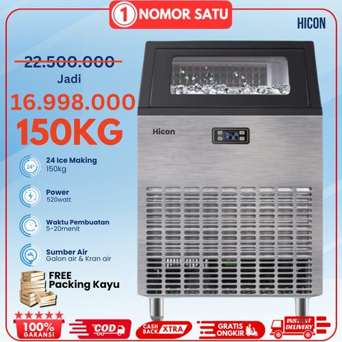 Promo Hicon Mesin Pembuat Es Batu Ktistal 150kg Perhari Hicon HZB 150F ...
