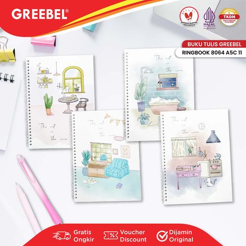 Promo GREEBEL RINGBOOK 8064 A5C 11 /Agenda /Planner /Buku Catatan 64 ...