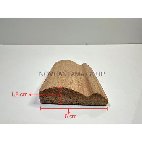 Jual Lis Profil Kayu Meranti AR 68B (6x1,8cm) / Lis Kayu Moulding ...