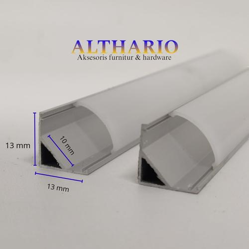 Jual housing led strip sudut kap rumah lampu profile siku alumunium HLC ...