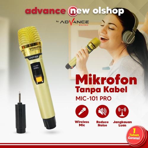 Jual ** Advance Mic Karaoke Mikrofon Original Wireless Mic 101pro Microphone Profesional Mic ...
