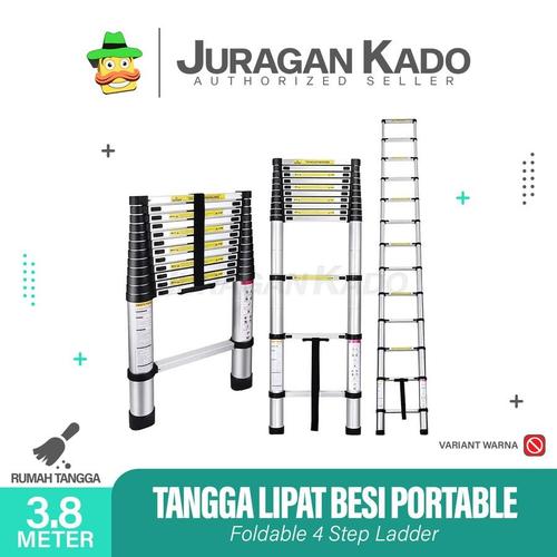 Jual Tangga Lipat Teleskopik Portable Aluminium Ukuran 3.8 meter Ori ...
