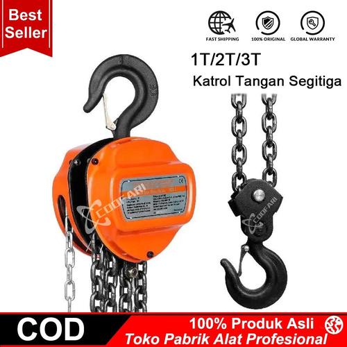Jual Chain Block 2 ton x 6 meter Kerekan Takel Manual Katrol Alat Angkat Barang Chain Hoist ...