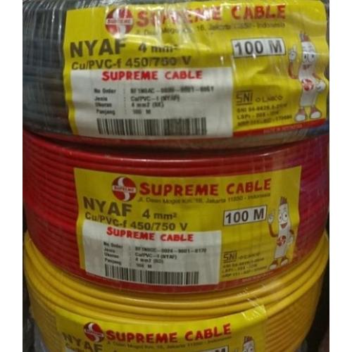 Promo KABEL LISTRIK SUPREME NYAF SERABUT 1 X 4 4MM 100 METER / ROLL - Hitam - Kota Bandung ...