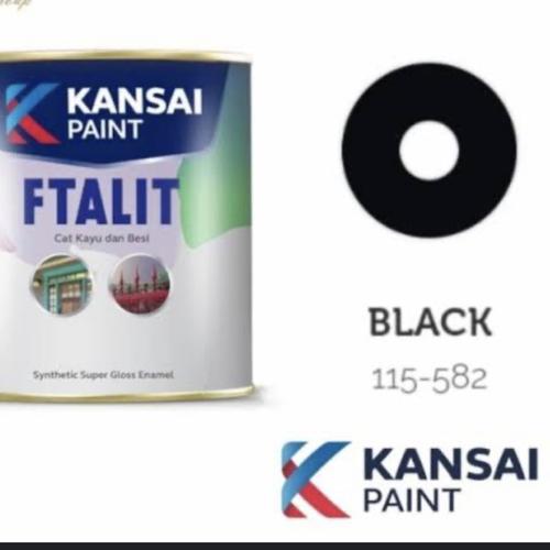 Jual KANSAI FTALIT 115-582 BLACK GLOSS 1KG CAT BESI DAN KAYU - Kota ...