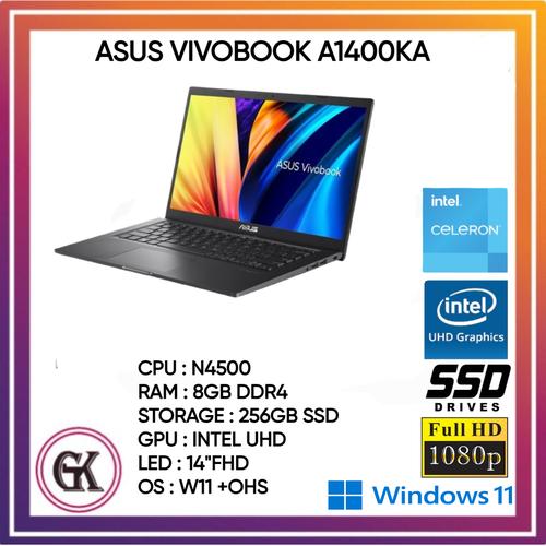 Jual LAPTOP ASUS VIVOBOOK A1400KA CELERON N4500 8GB DDR4 256GB 14"FHD ...