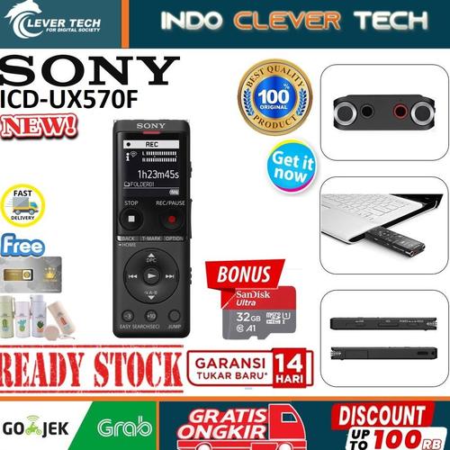 Jual ** Sony ICD-UX570F ICD-UX570 Digital Voice Recorder - Perekam ...