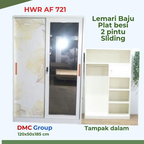 Jual Lemari Baju Sliding Plat Besi Lemari Pakaian 2 Pintu Sliding Kaca - lp 024 - Kota Bandung ...