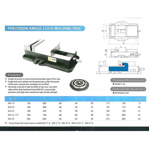 Jual MILLING VISE TYPE SAV + SWIVEL BASE -YEONG YIH TAIWAN - SAV-4-B ...