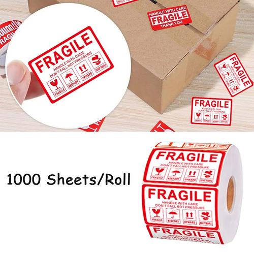 Jual 1000pcs Sticker Fragile Roll Handle With Care Fragile Sticker ...