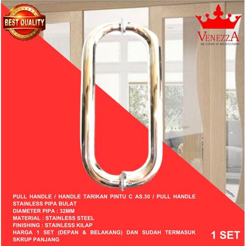 Jual Pull Handle Stainless C / Tarikan Pintu Stainless Pipa Bulat 30cm ...