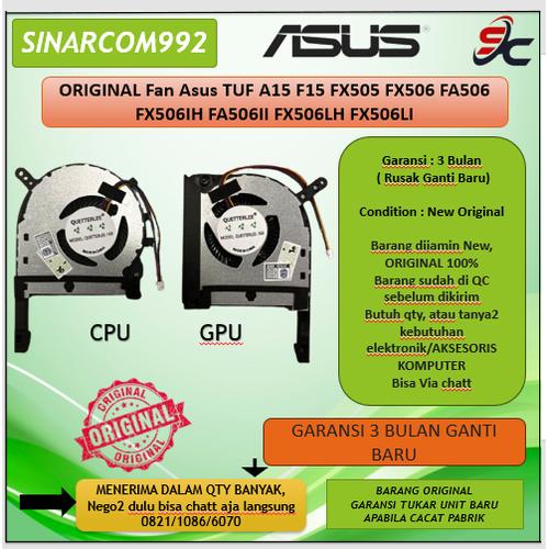 Promo ORIGINAL Fan Asus TUF A15 F15 FX505 FX506 FA506 FX506IH FA506II ...