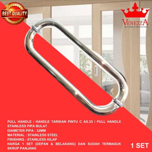 Jual Pull Handle Stainless C / Tarikan Pintu Stainless Pipa Bulat 35cm ...