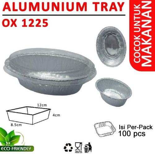 Jual ALUMUNIUM FOIL CUP OX 1225 + TUTUP / ALUMUNIUM FOIL TRAY - Tray ...