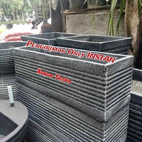 Jual Pot Bunga Persegi Panjang Minimalis 100cm / Pot Semen Minimalis ...