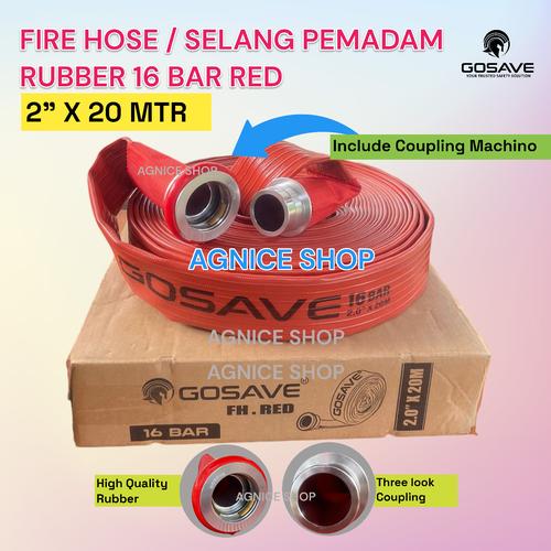 Jual Fire Hose RUBBER / Selang Pemadam Uk. 2 Inch x 20 Mtr GOSAVE 16 BAR - Kab. Bekasi - AGNICE ...