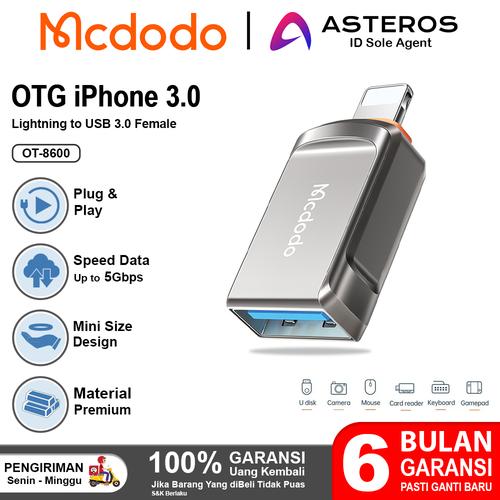 Jual MCDODO Adapter OTG iPhone to USB 3.0 Data Transmission OT-8600 CA ...