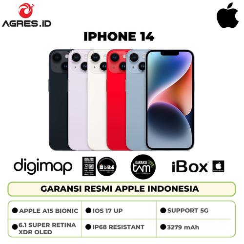 Promo APPLE IPHONE 14 128GB GARANSI RESMI APPLE INDONESIA - Biru, PAKET ...