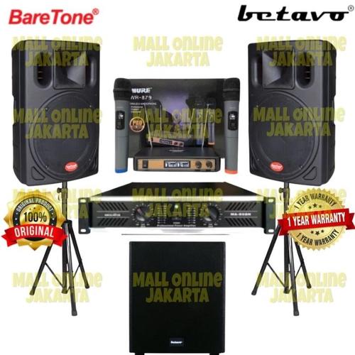 Jual ** Paket sound system Baretone 15 inch 800 watt 1530W + subwoofer ...