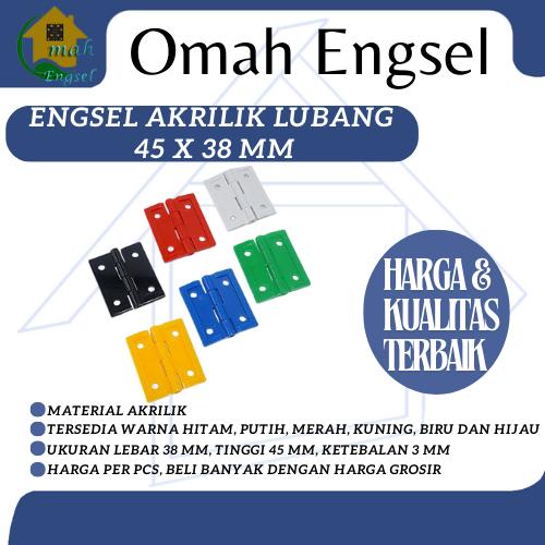 Jual Engsel Akrilik Lubang 45 x 38mm Engsel akrilik bening Hinge ...
