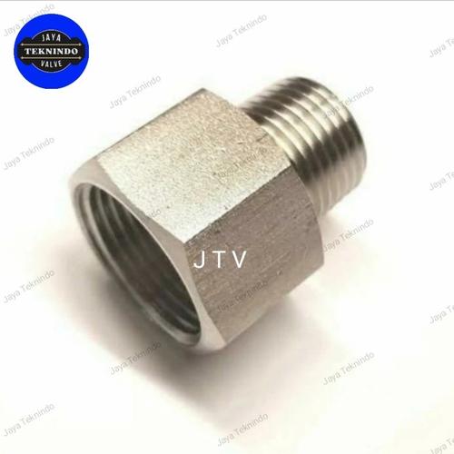 Jual Adapter stainless NPT SS316 female x male 1" x 1/2" (inch ...