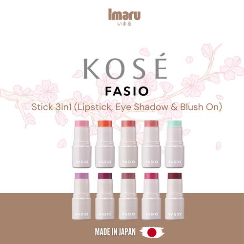 Jual KOSE FASIO Stick 3in1 (Lipstick, Eye Shadow & Blush On) - 01 ...