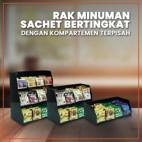 Jual Rak Display Kopi Sachet untuk Kafe dan Toko dengan Kompartemen ...