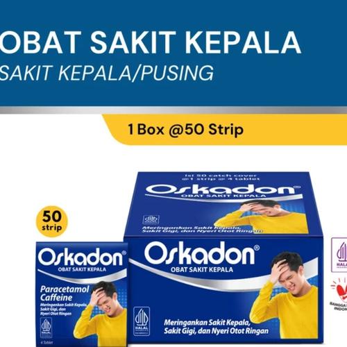 Jual oskadon biru 1 box isi 25 strip x 4 tablet original 100% - Jakarta ...