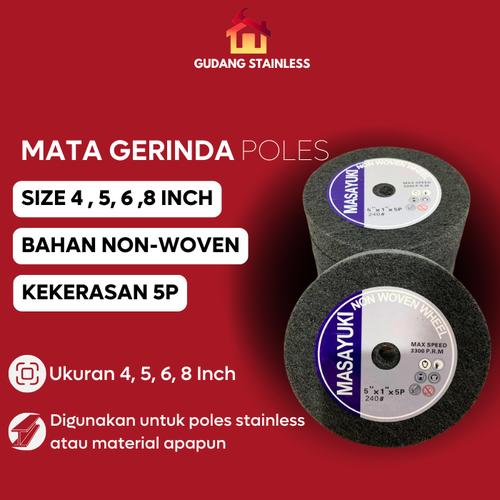 Jual NON WOVEN WHEEL/ SPON DOVE POLES Masayuki #240 - 5" - Jakarta ...