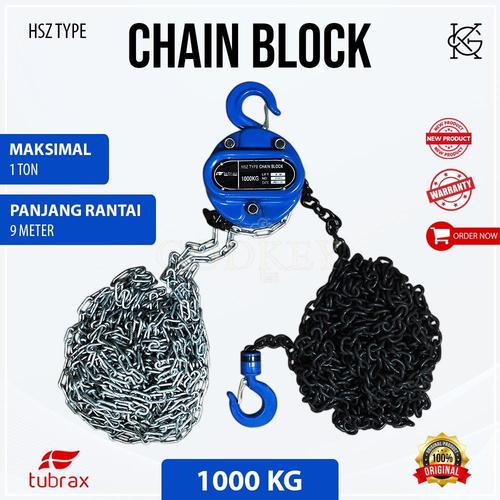 Jual JAPAN Chain Block 1 ton x 9 meter Kerekan Manual Takel bulat ...