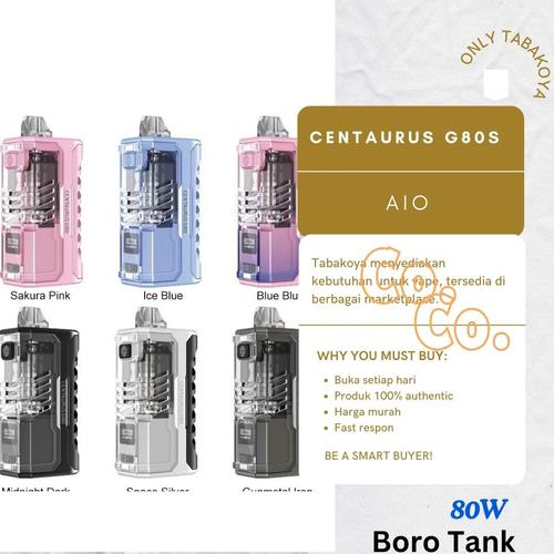 Jual Centaurus G80S 80W 18650 AIO Pod Mod Kit with Centaurus Boro Tank ...