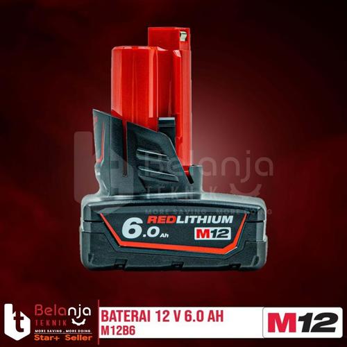 Jual ** Milwaukee Battery M12 B6 Baterai 12 Volt 6 Ampere Cordless ...