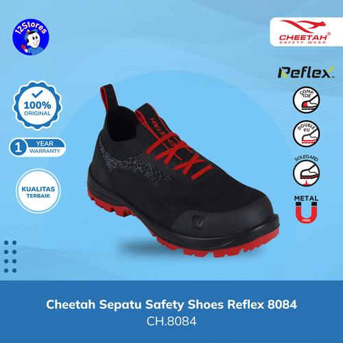 Promo Sepatu Safety Cheetah Safety Shoes Reflex 8084 Merah Sepatu Kerja ...