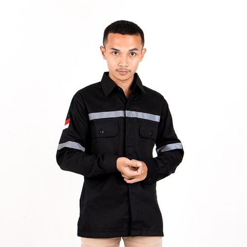 Jual Baju Proyek Bengkel Mekanik Kemeja Safety Kerja Teknik Tambang ...