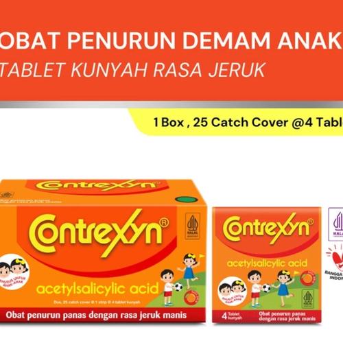 Jual contrexin anak rasa jeruk 1 box isi 25 strip x 4 tablet - Jakarta ...